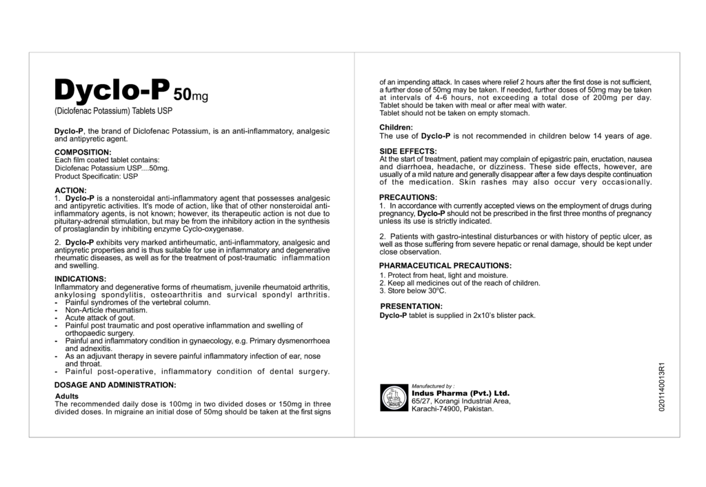 Dyclo-P-Leaflet – Indus Pharma