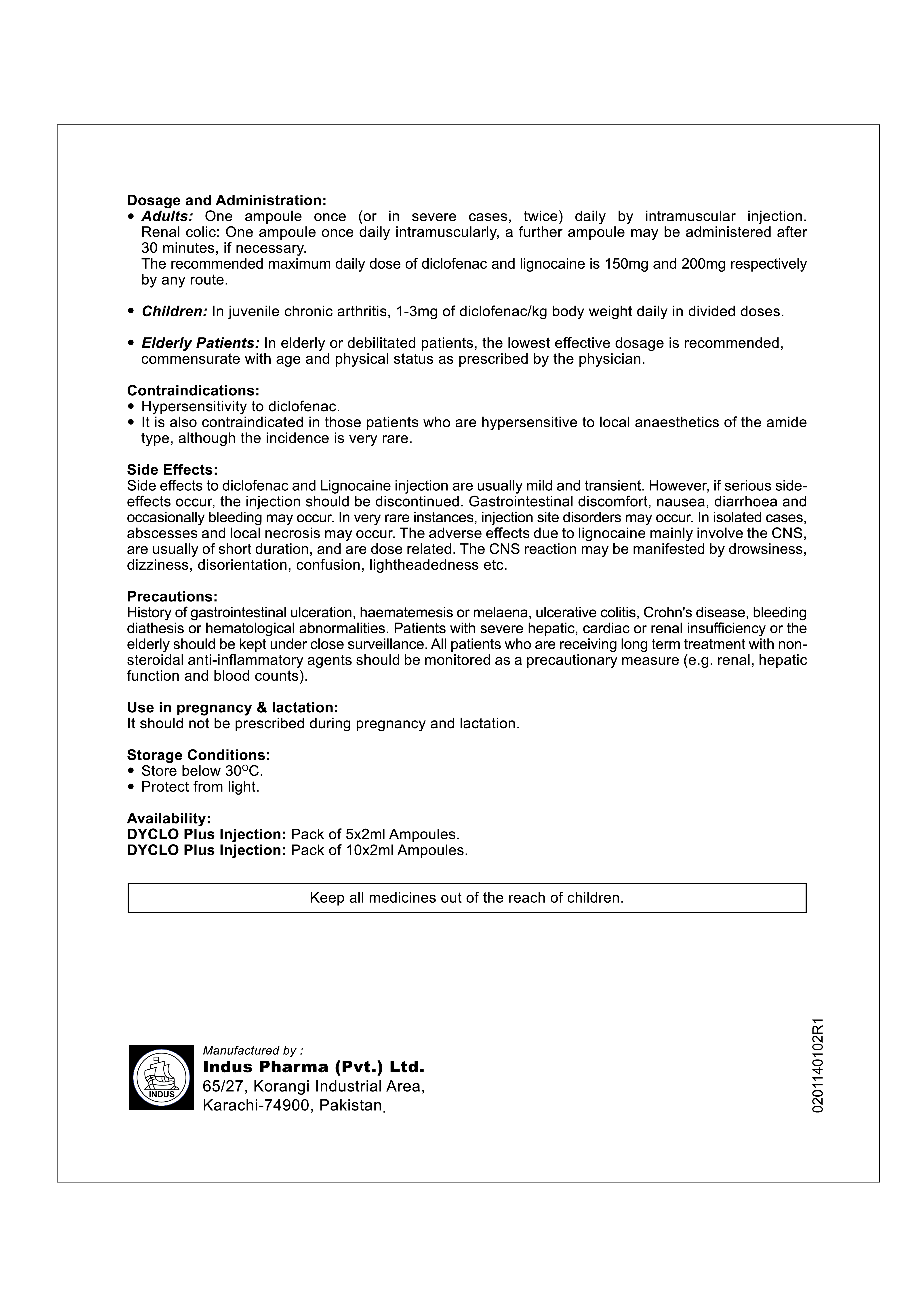DycloPlus-Leaflet – Indus Pharma
